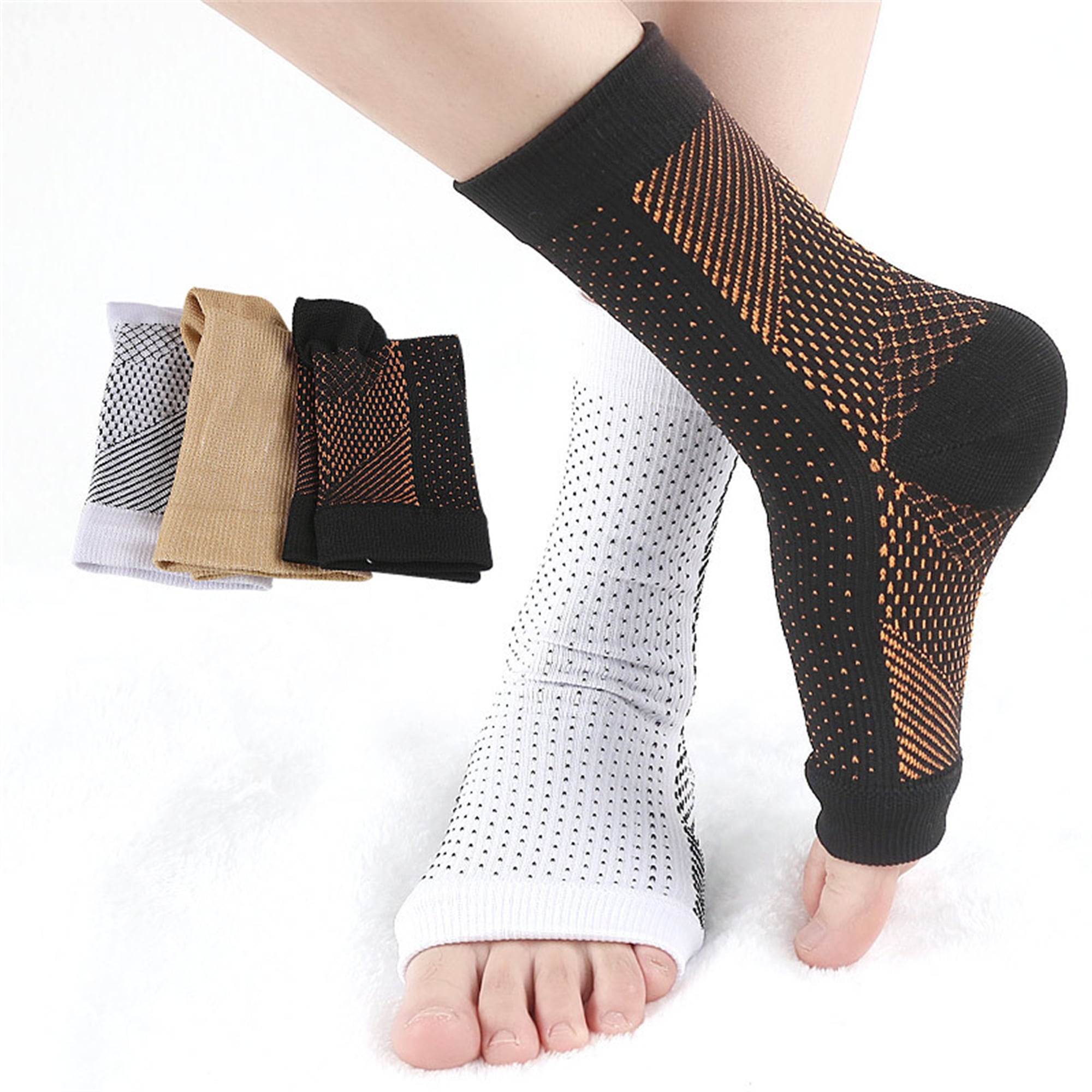 3 Pairs Neuropathy Socks For Men Women Soothe Compression Socks For Plantar Fasciitis Swelling