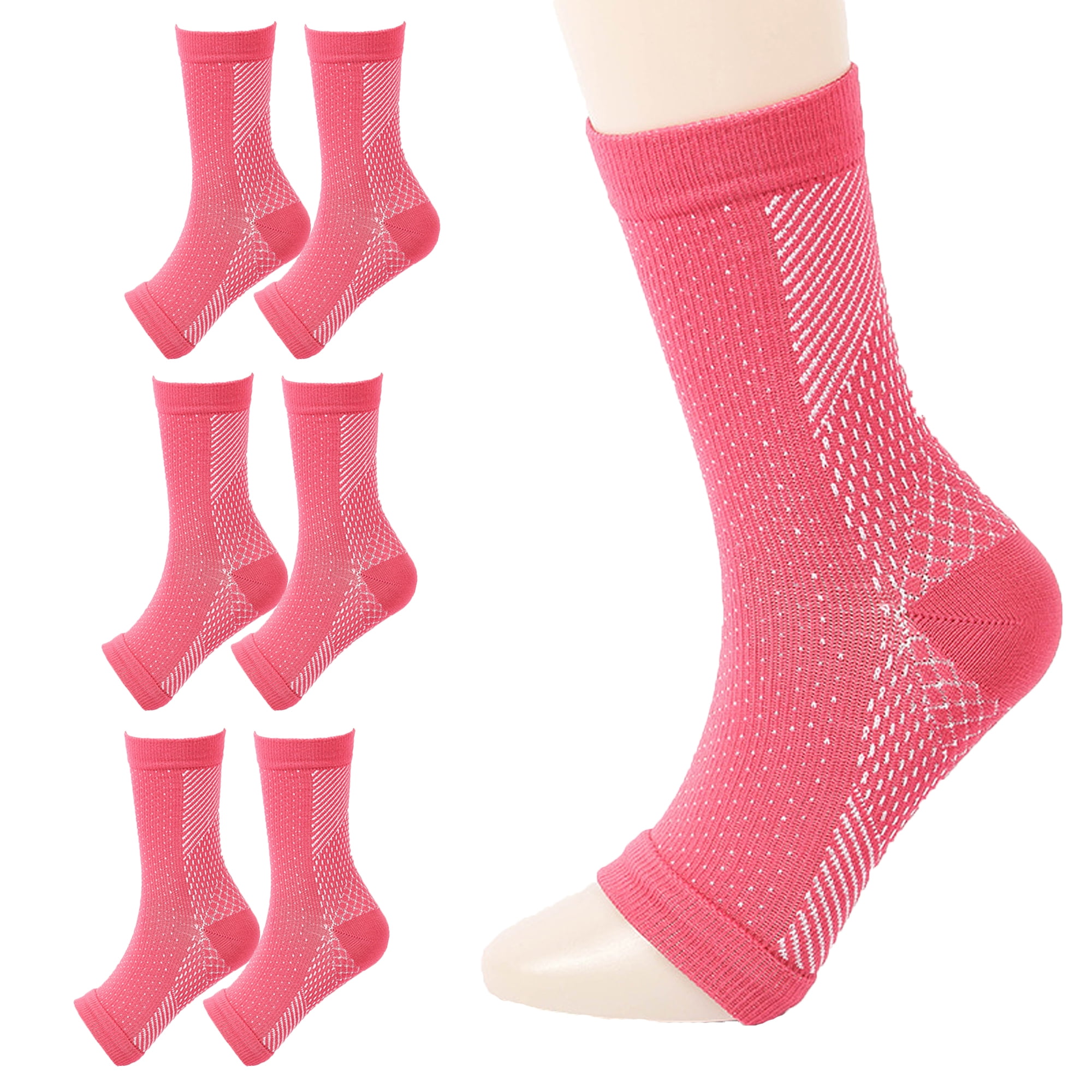 3 Pairs Neuropathy Socks For Men Women Soothe Compression Socks For Plantar Fasciitis Swelling