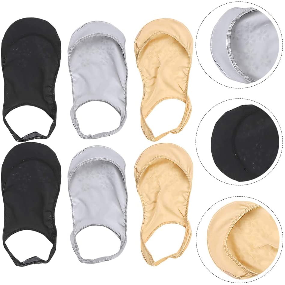 3 Pairs No Show Sling Back Socks Ultra Low Cut Liner Socks With Sling ...