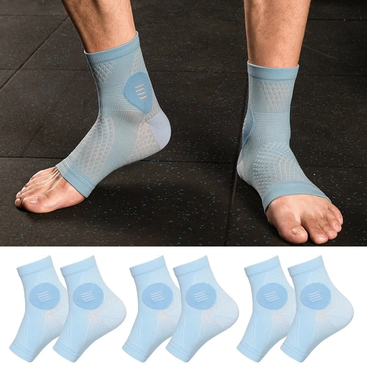 3 Pairs Open Toe Compression Socks Breathable and Comfortable Ankle ...
