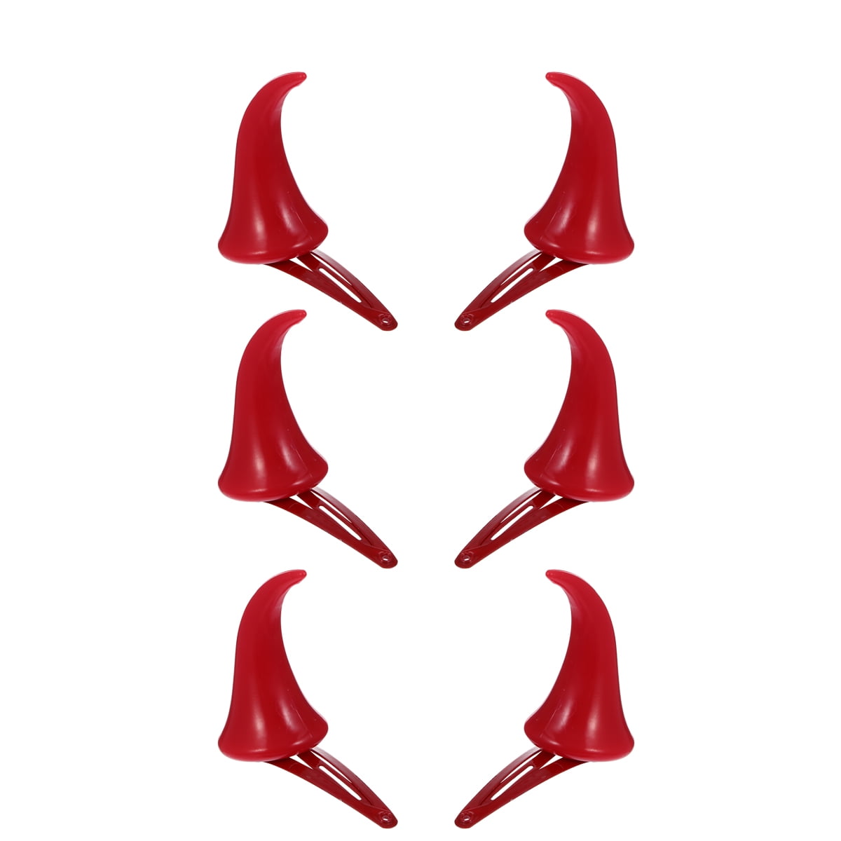 3 Pairs Ox Horn Hairpin Halloween Red Horn Hair Clips Hair Accessories ...