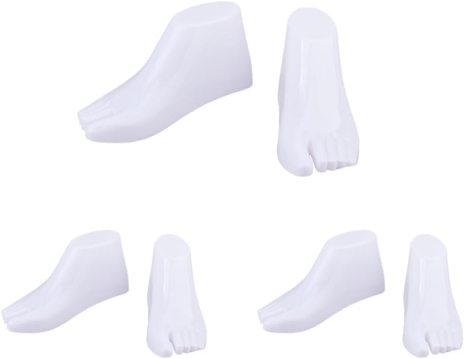 3 Pairs Plastic Foot Model Tools Stretcher Sandal Support Shaper White ...