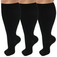 3 Pairs Plus Size Compression Socks For Women And Men 20 30 Mmhg Extra