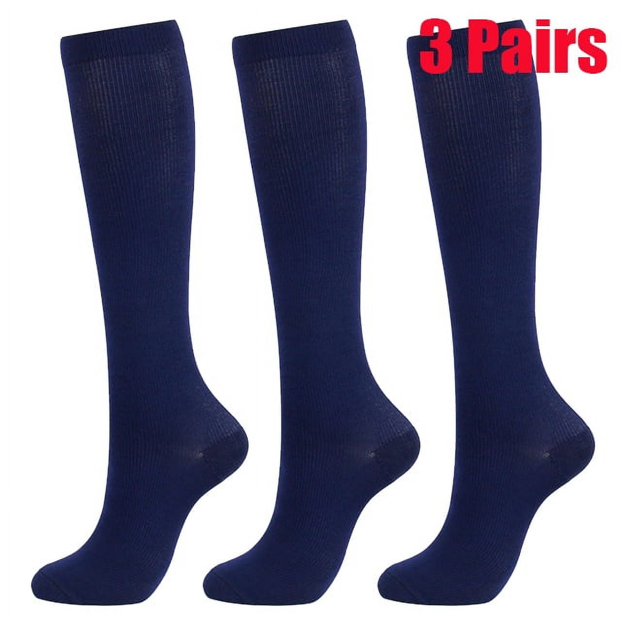 3 Pairs Pressure Compression Socks Leg Support Stretch Compression ...