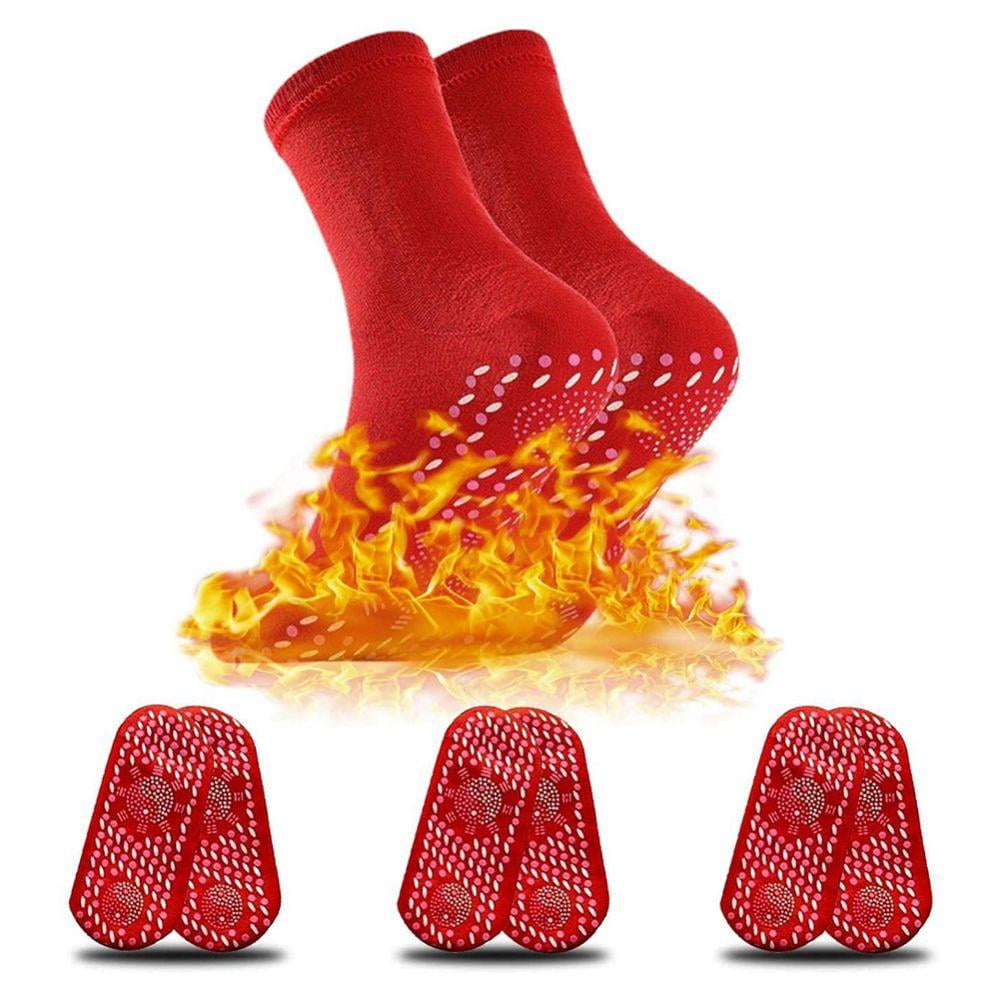 3 Pairs Self Heated Socks,Winter Thermal Foot Warmer Socks Self-Heating ...