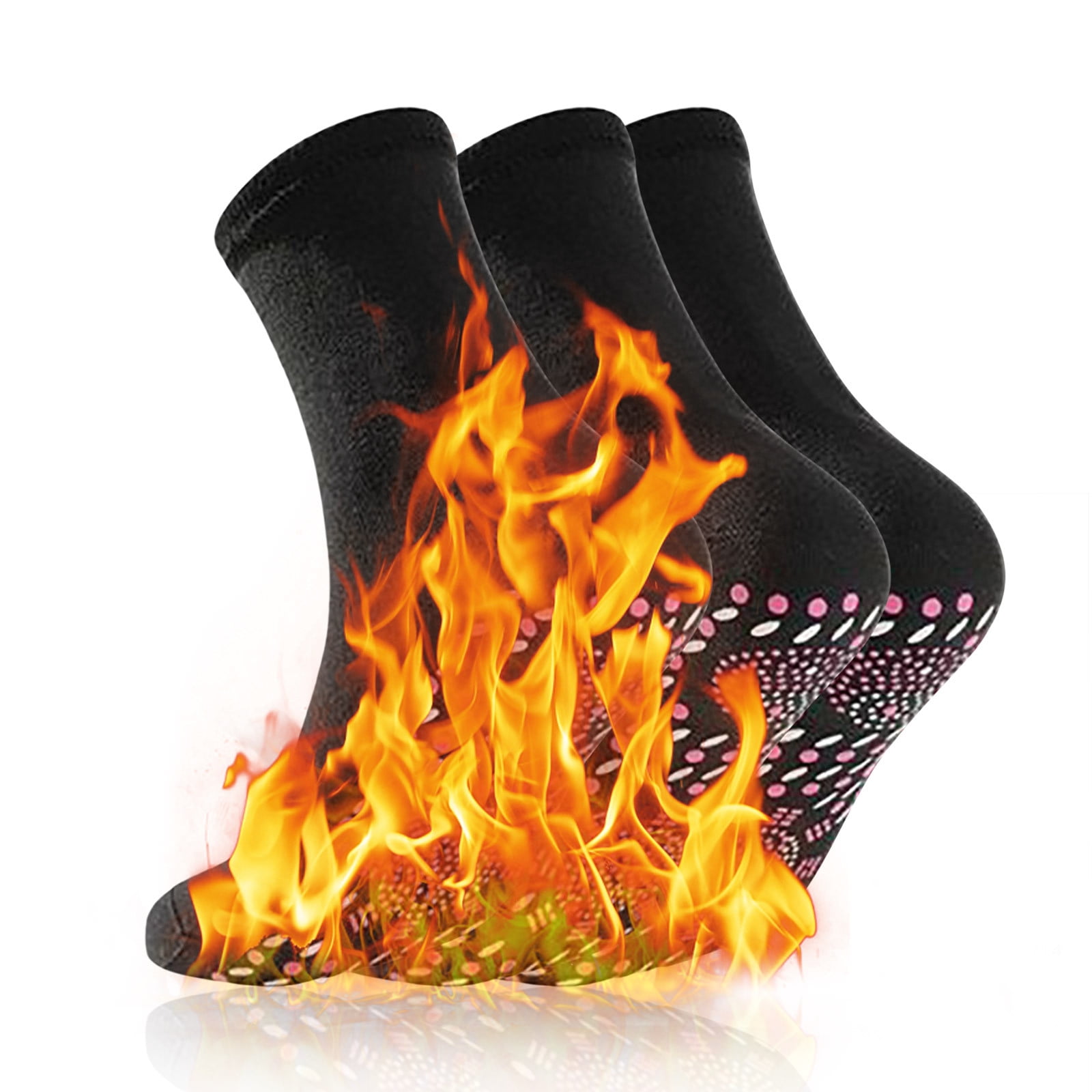 3 Pairs of Self Heating Health Socks Foot Massage and Thermotherapy for ...