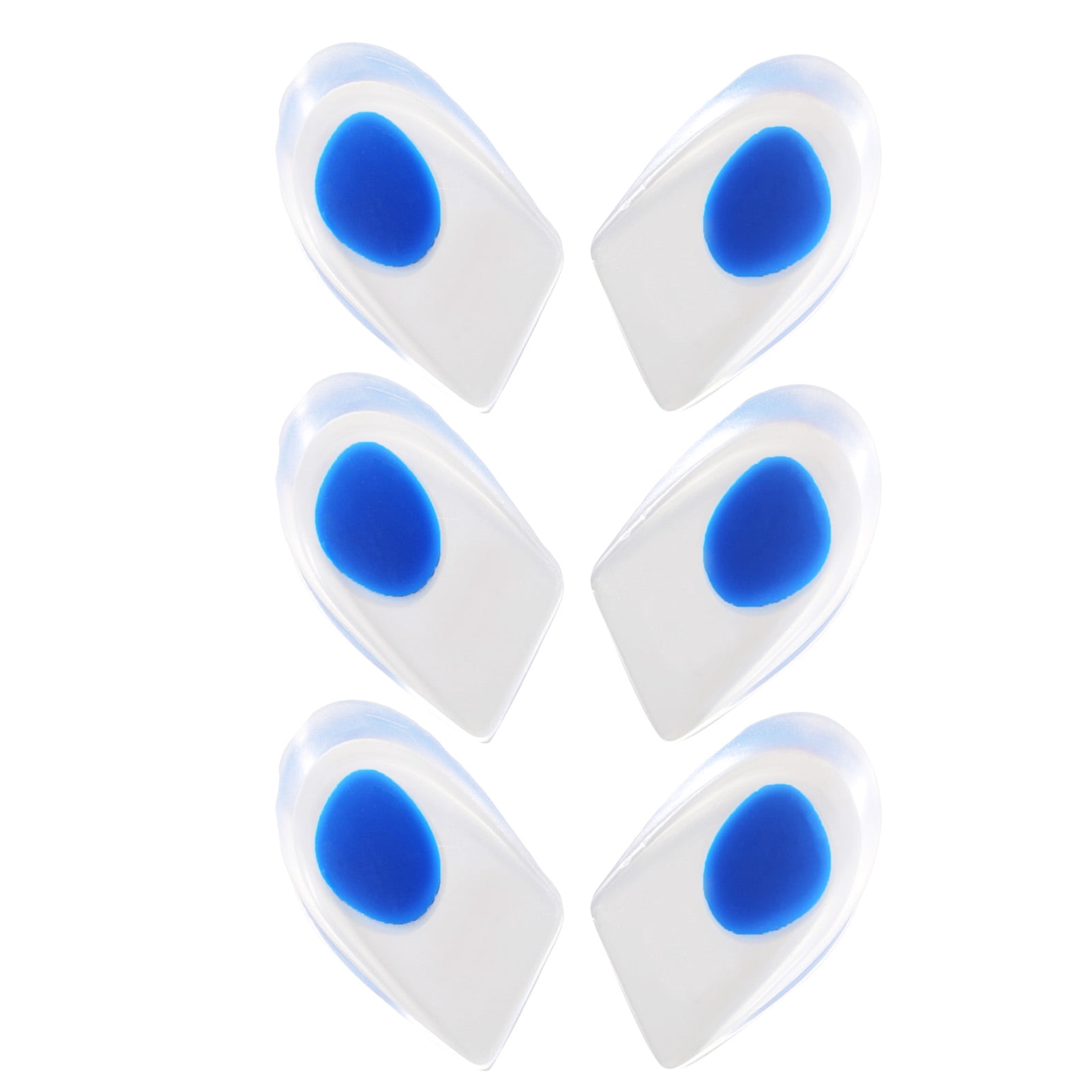 3 Pairs Silicone Gel Heel Cups Shock Absorption Heel Pads for Plantar ...