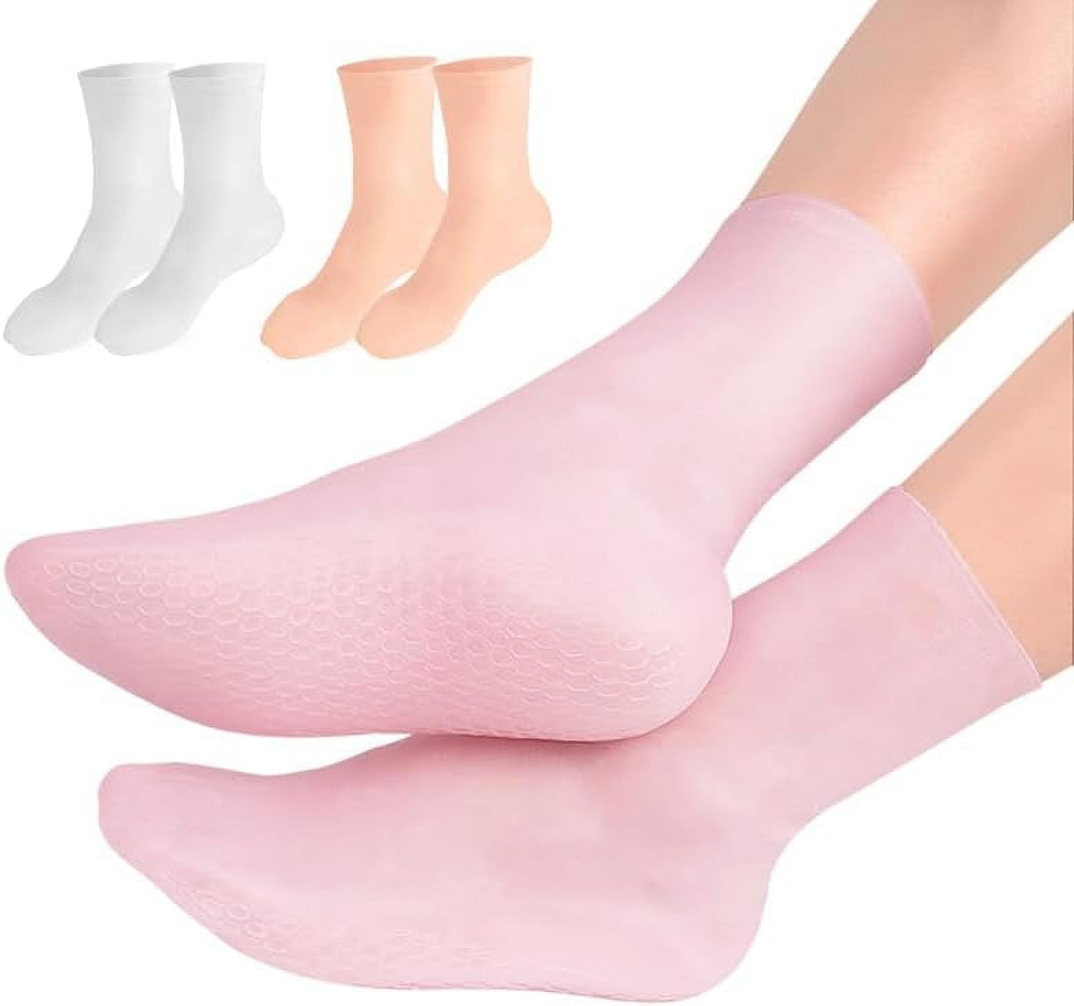 3 Pairs Silicone Moisturizing Socks,Silicone Socks for Dry Cracked Feet ...