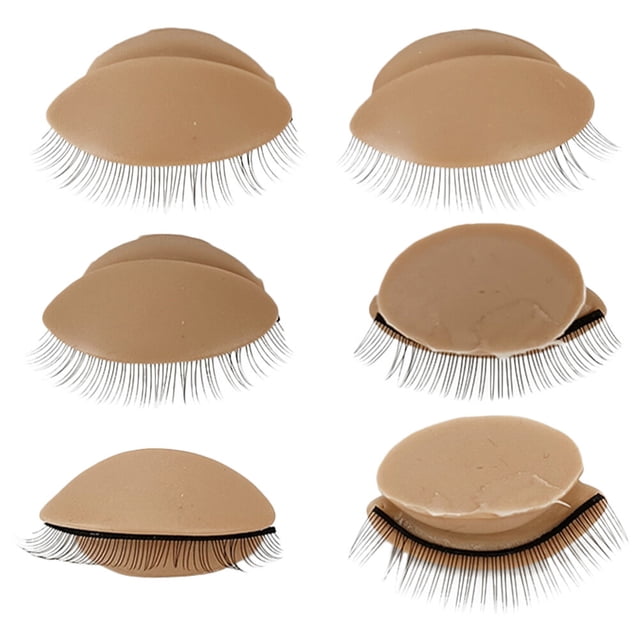 3 Pairs Silicone Replacement Eyelids Removable Realistic Eyelid ...