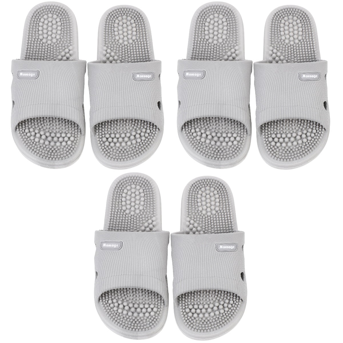 3 Pairs Simple Man Foot Massage Slippers Unisex Hotel Men and Women ...