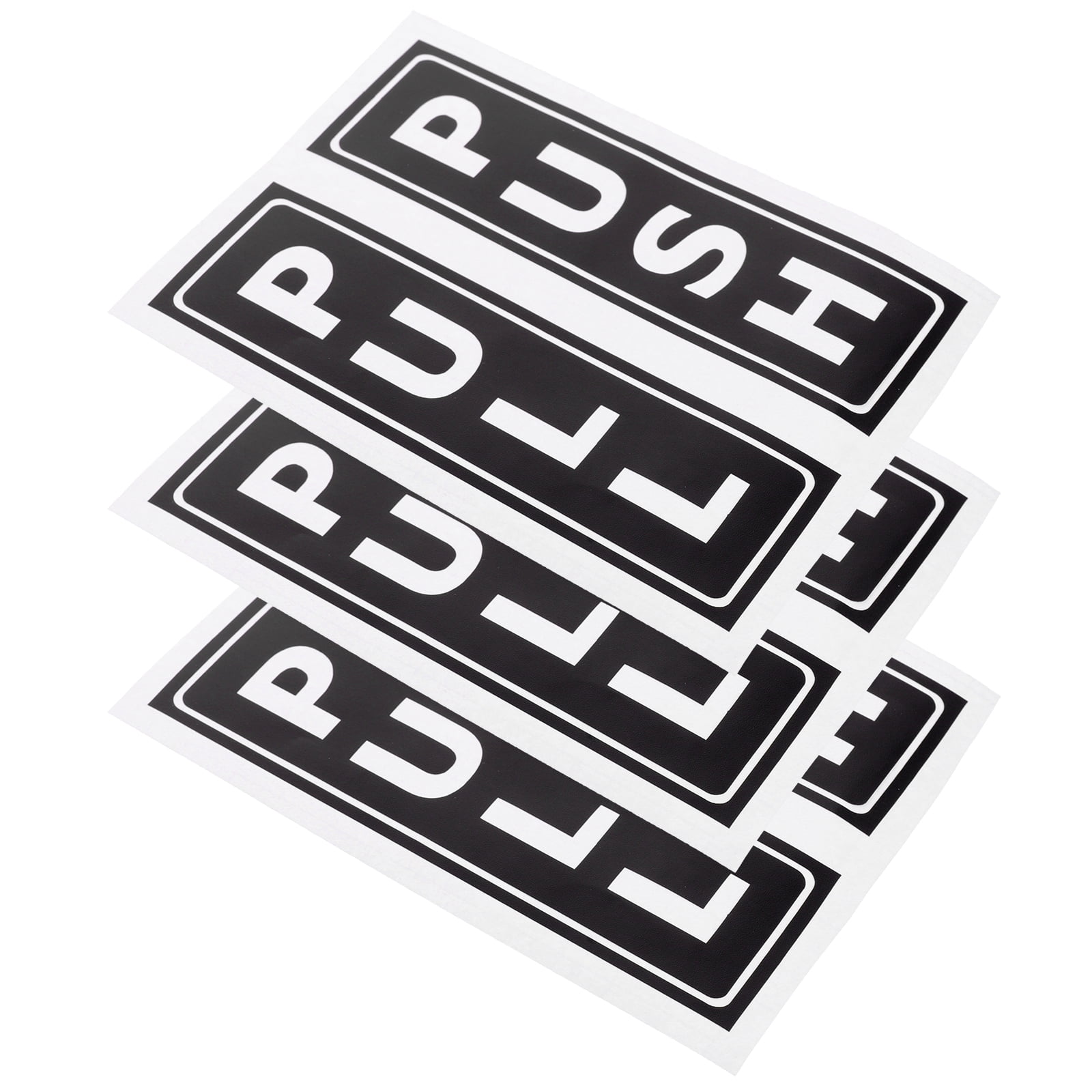 3 Pairs Sliding Door Logo Sticker Emblems Stickers Pull Push Office ...