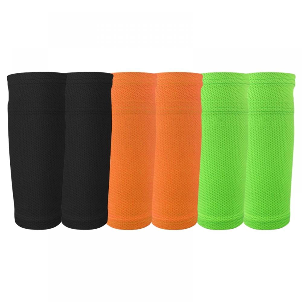 3 Pairs Soccer Shin Guard Socks for Kids Youth Adult, Breathable Calf ...