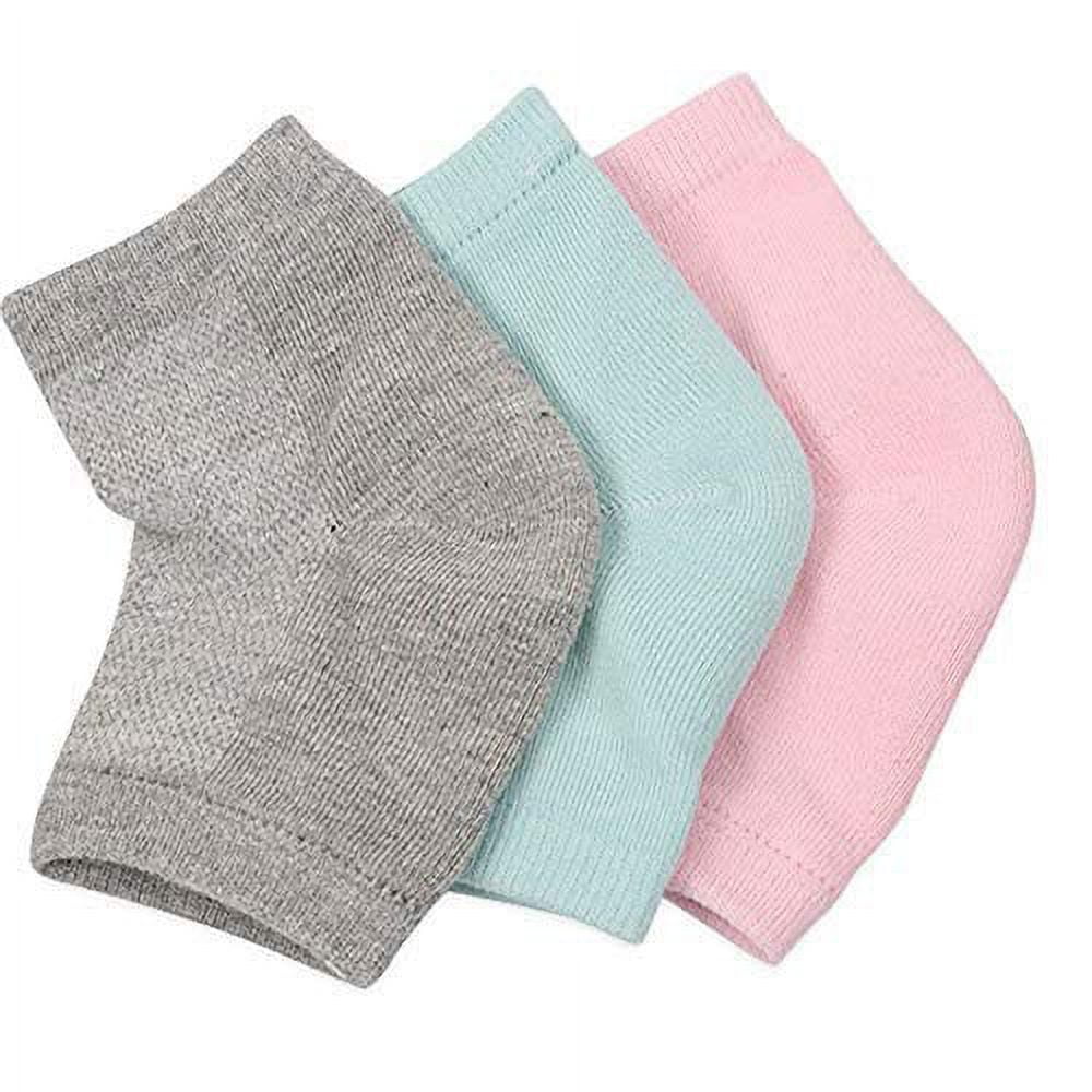 3 Pairs Soft Vented Moisturizing Gel Heel Socks with Spa Quality ...