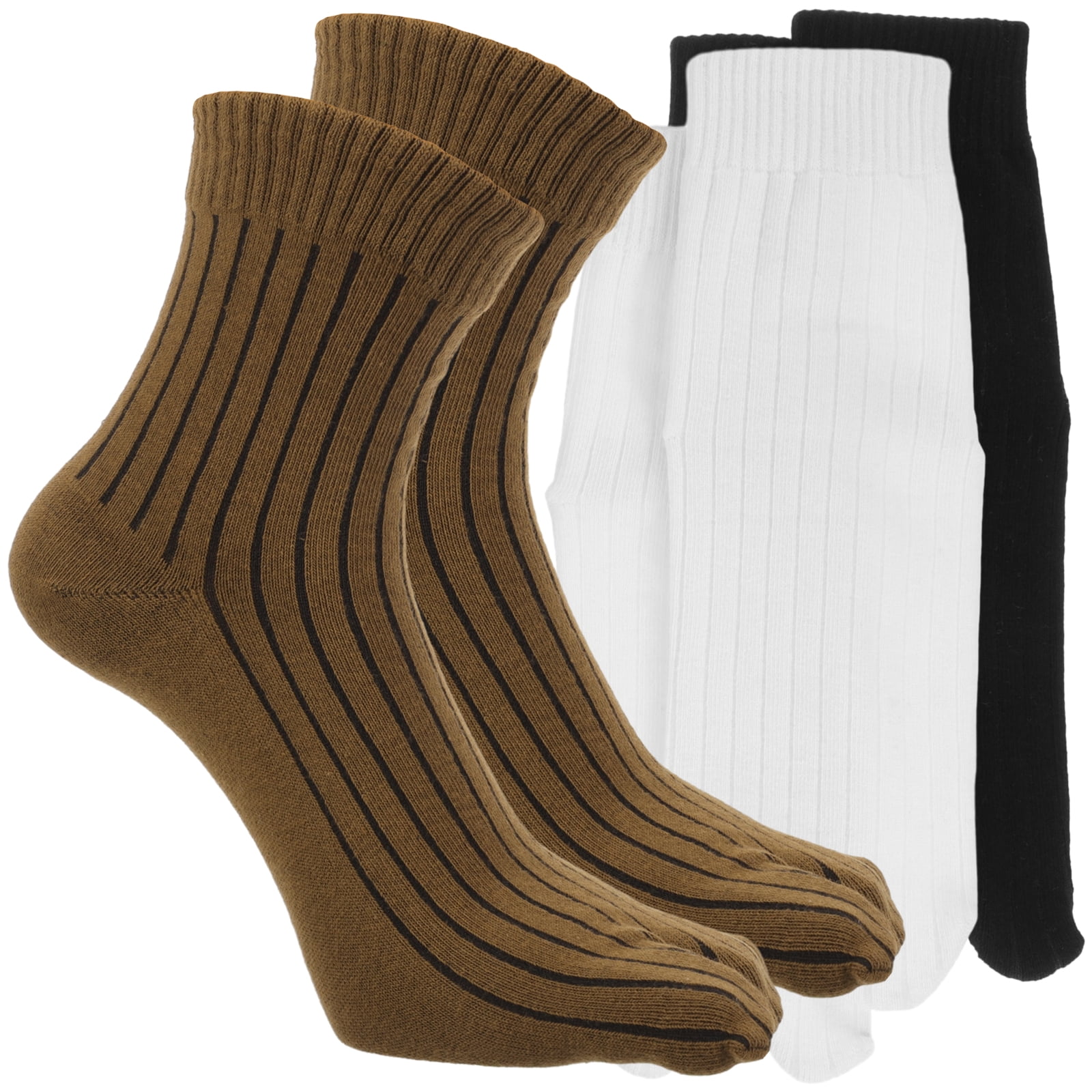 3 Pairs Split Toe Socks Toe Separated Socks High Ankle Socks Cotton Toe ...