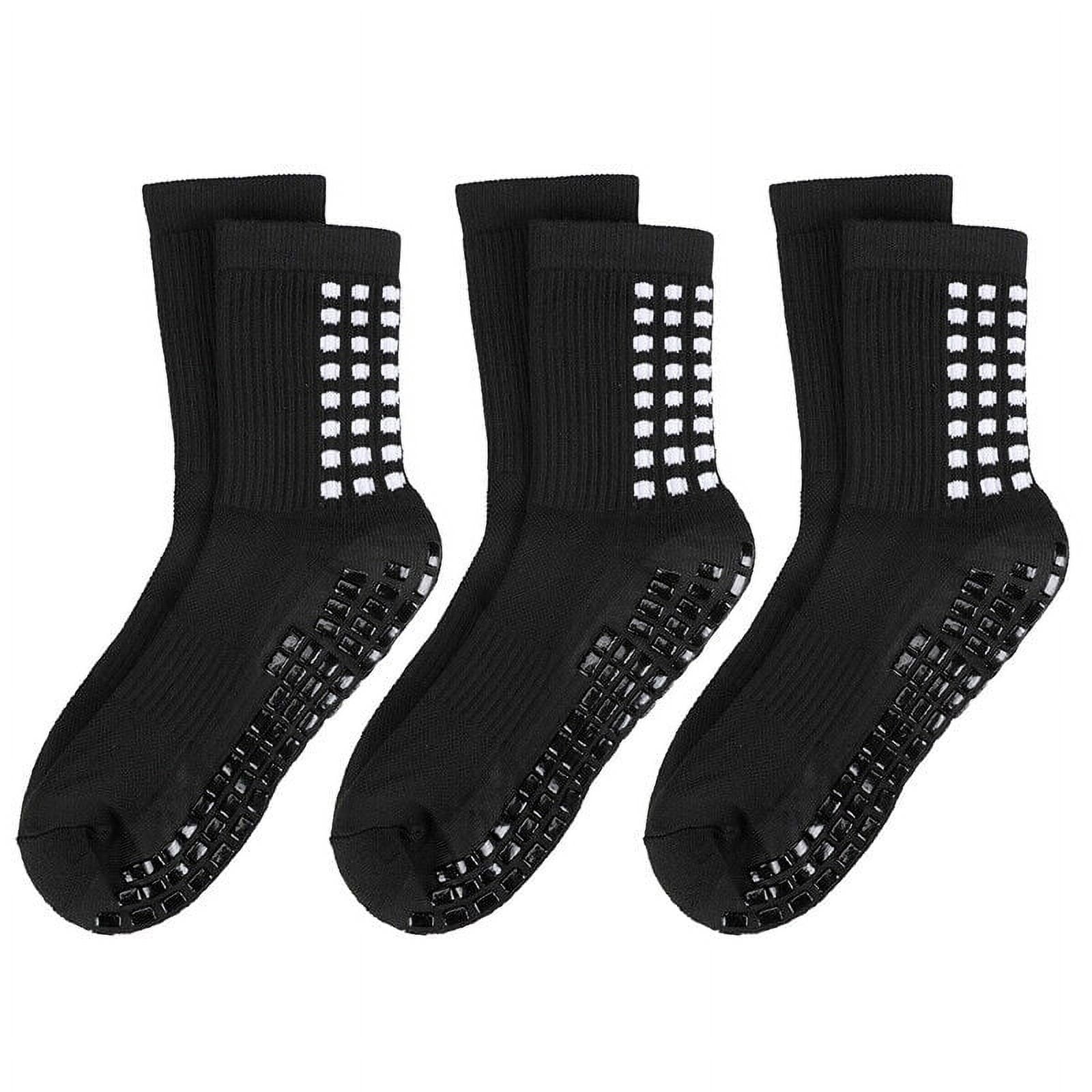 3 Pairs Sport Socks Anti Slip W/Grip Soccer Boy Football Basketball ...