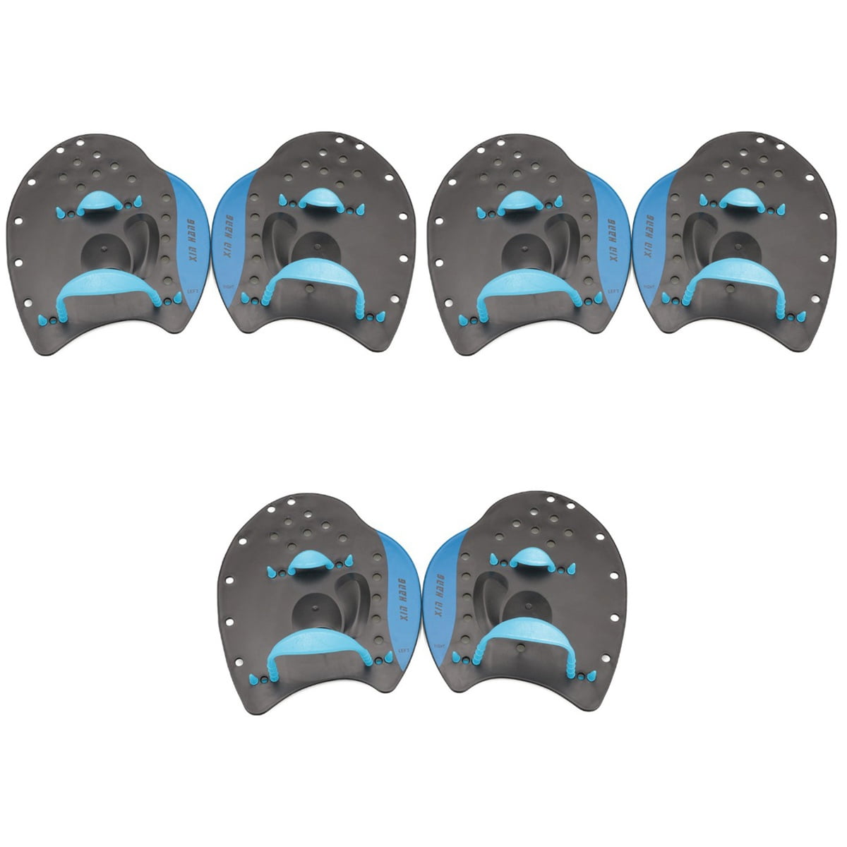3 Pairs Swim Paddle Hand Paddles for Trainng Swimming Beginners Adults ...