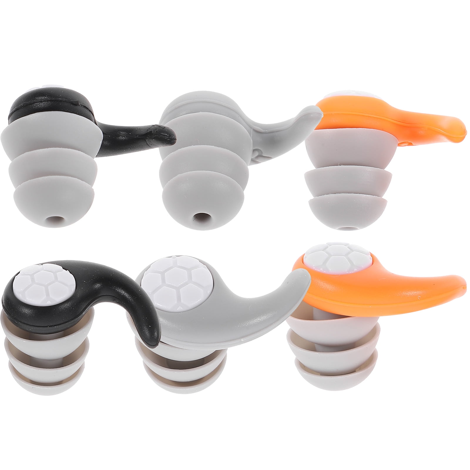 3 Pairs Swimming Earplugs Buds Silicone Soundproof and Noise-canceling ...