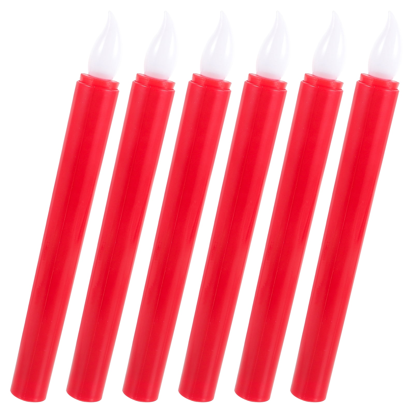 3 Pairs Taper Candle Light LED Lights Menorah Candles Tapered - Walmart.com