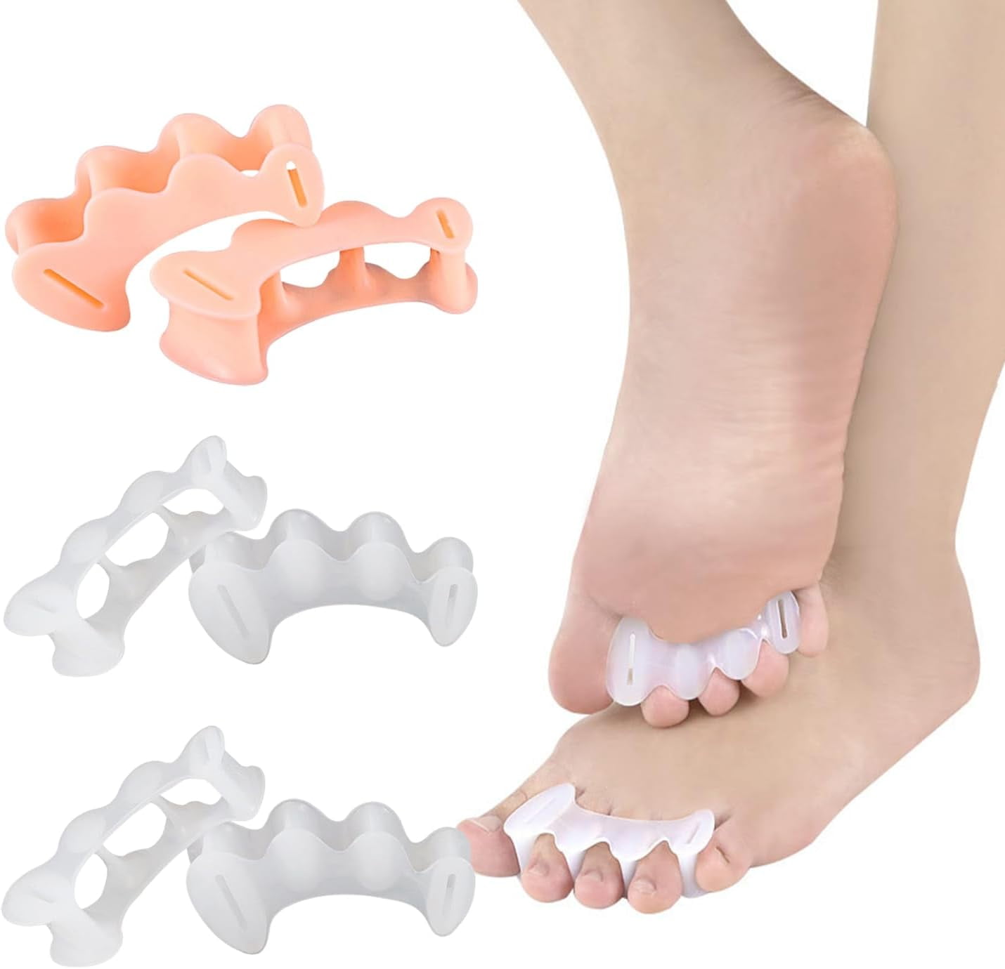 3 Pairs of Toe Spacers, Toe Alignment Spacers, Toe Protectors, Toe ...