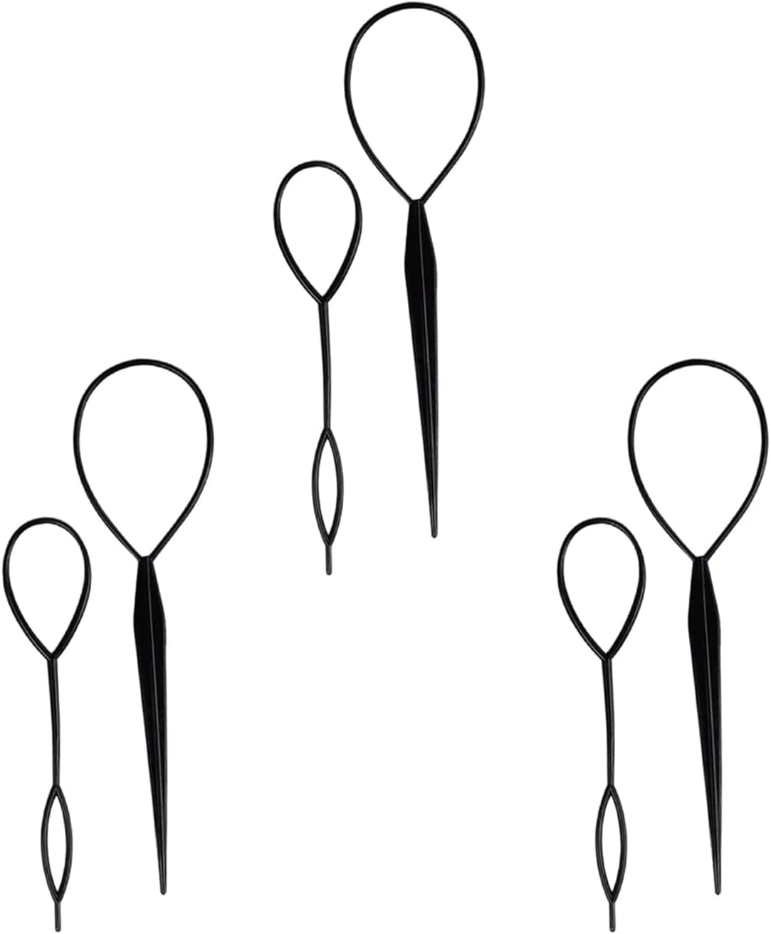 3 Pairs Topsy Tool, Topsy Tail Hair Tool, Hair Loop Tools, Hair Pull ...