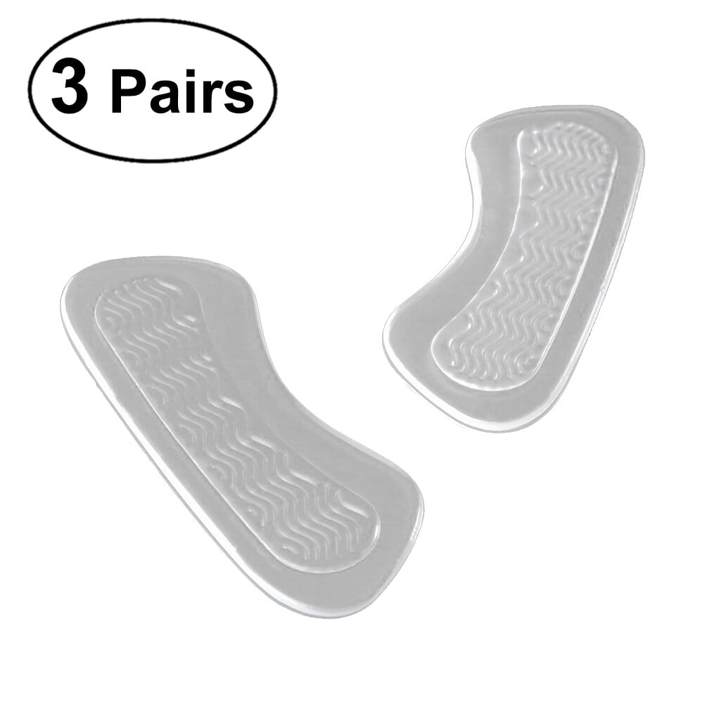 3 Pairs Transparent Silicone Self Adhesive Shoe Heel Inserts Insoles ...