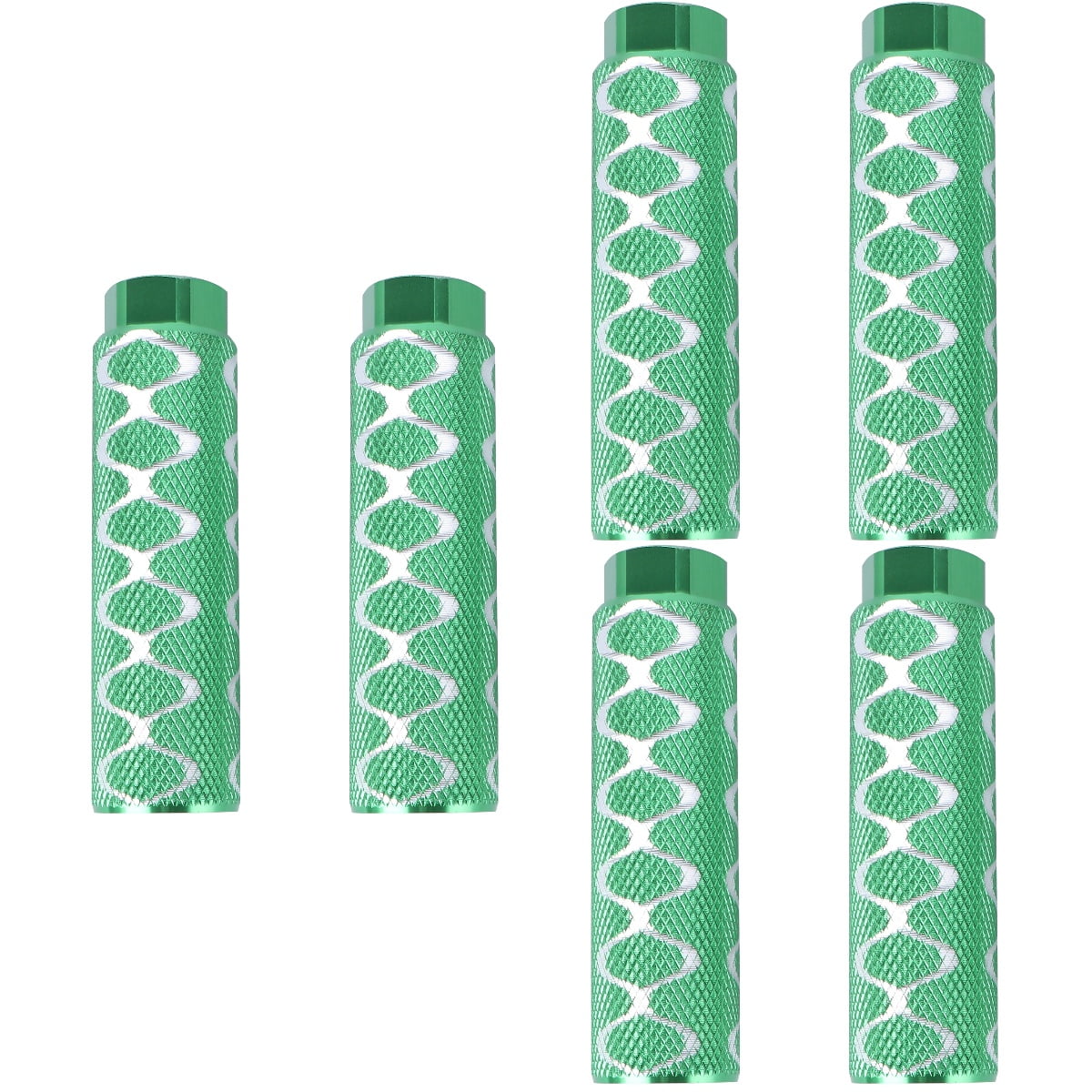 3 Pairs Trick Nuts Green Bike Peg Pedals Flat Mountain Accessory Stunt ...
