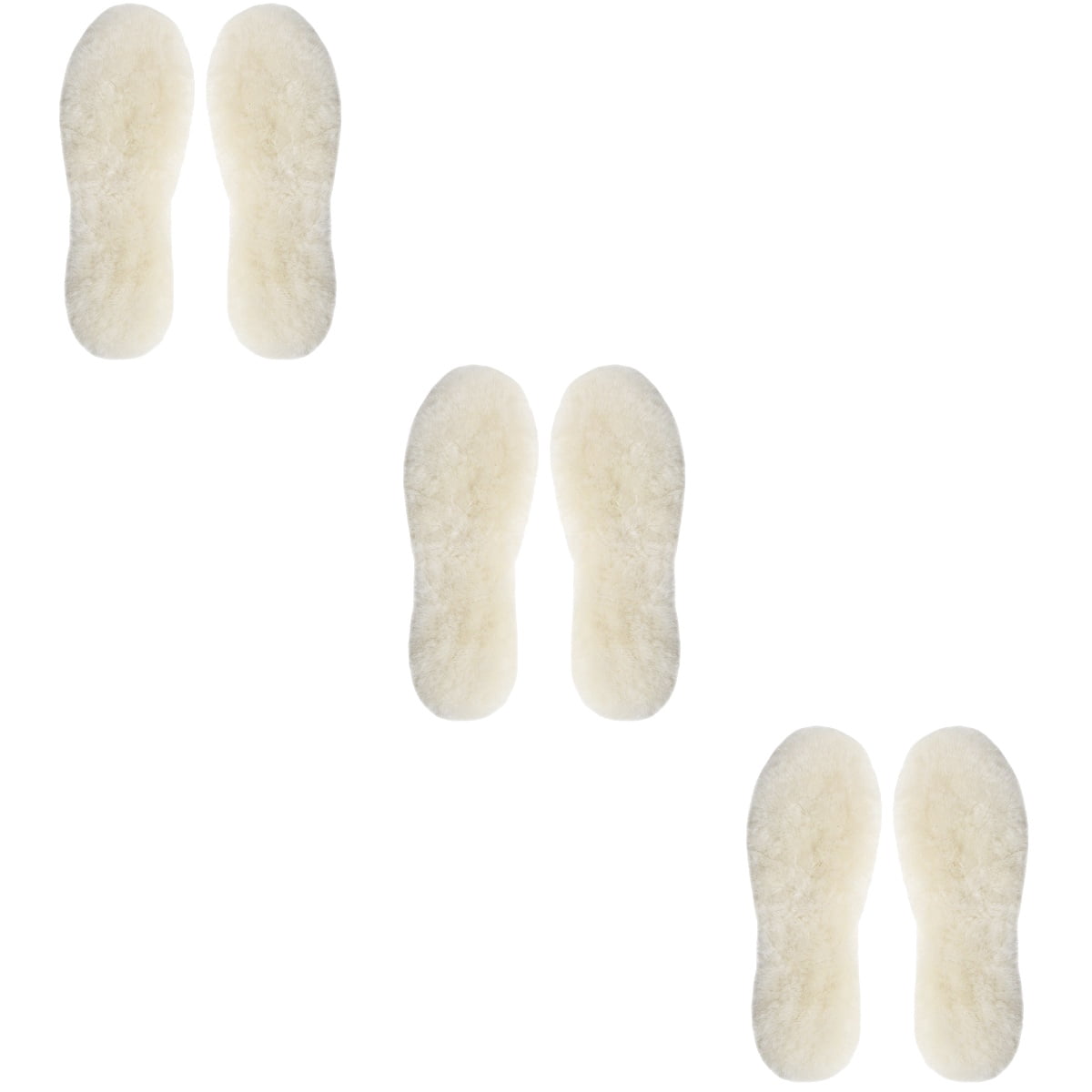 3 Pairs Warm Wool Insole Replacement Fluffy Insoles Shoe Inserts for ...