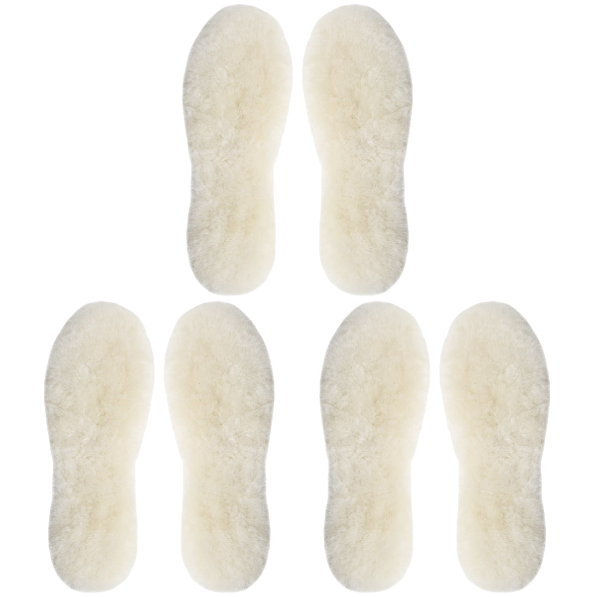 3 Pairs Warm Wool Insole Replacement Fluffy Insoles Shoe Inserts for ...