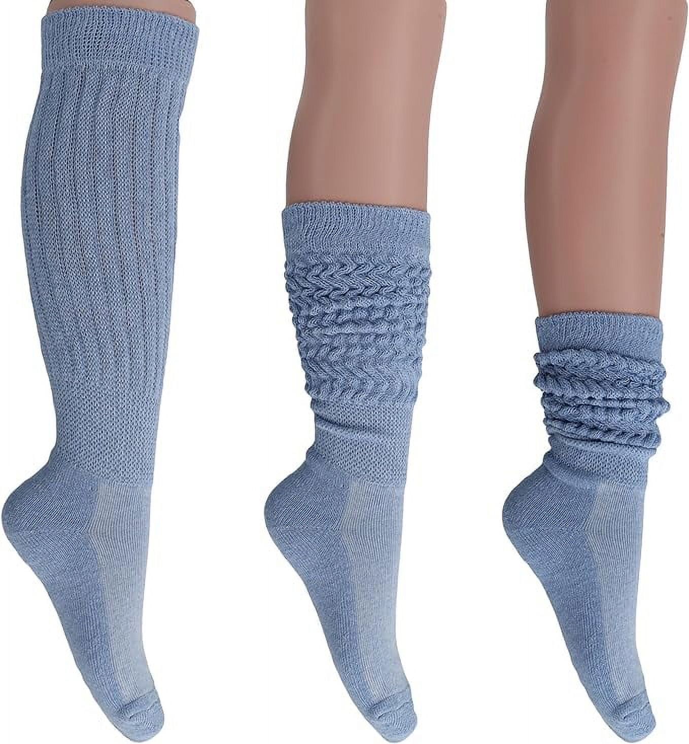 Slouchy Socks for Women Pack 3 Pairs Cotton Shoe Size 5 to 10 Black ...