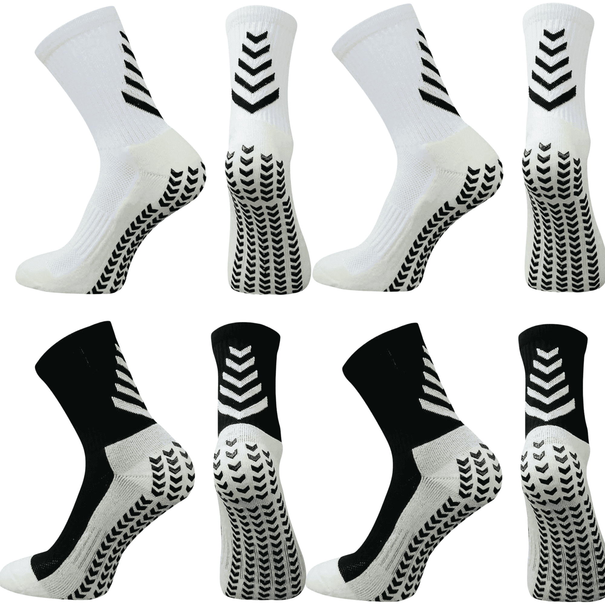 4 Pairs Men‘s Grip Soccer Socks Non Slip Grippy Women Socks for ...