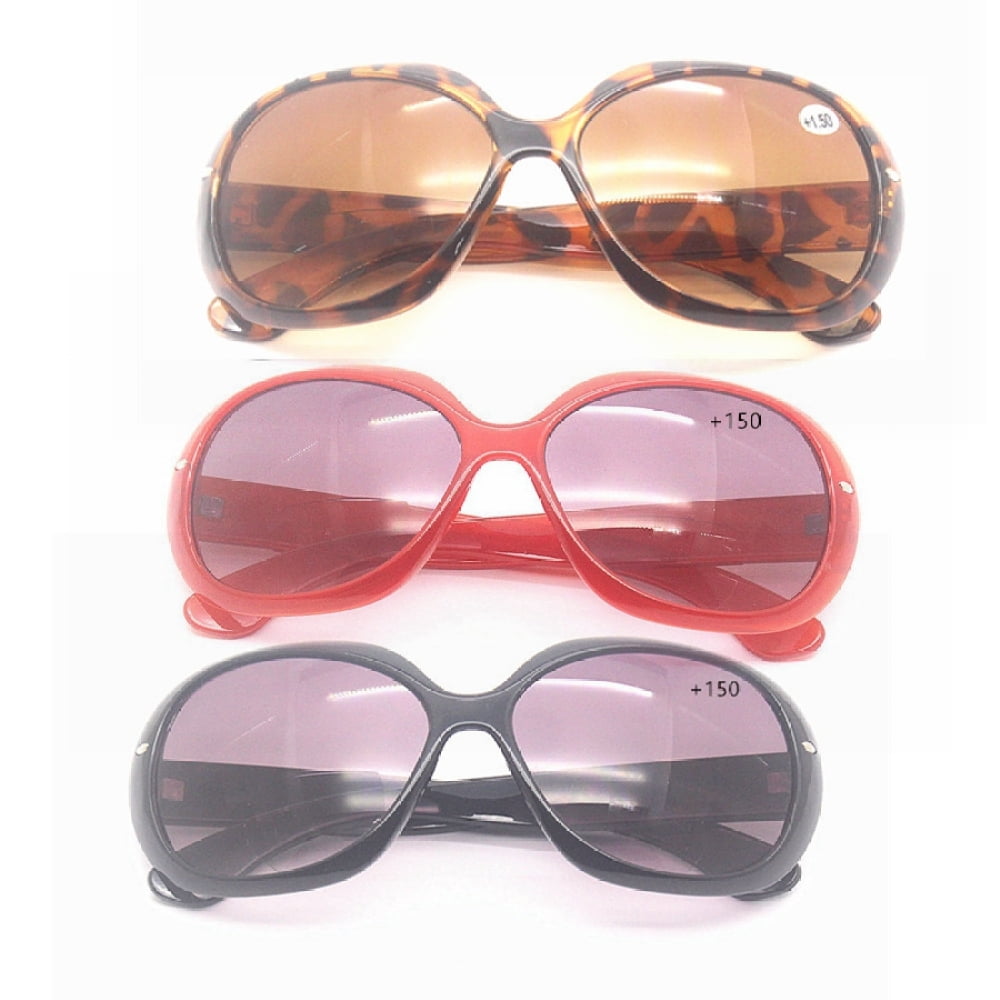 3 Pairs Womens Tinted Bifocal Reading Glasses Oversized Readers