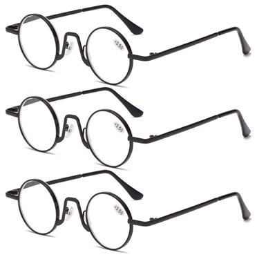 3 Pairs of Mens Half Moon Spring Hinge Red Reading Glasses 3.00 Womens ...