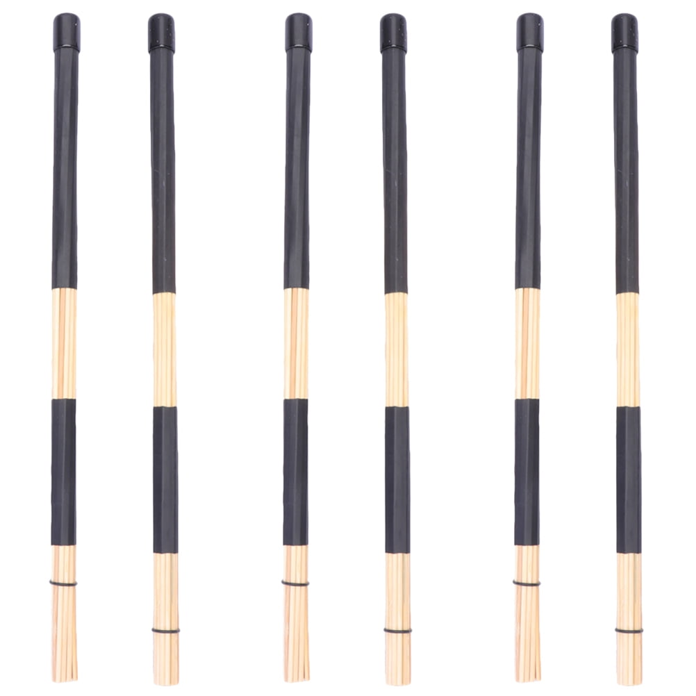 3 Pairs of Bamboo Rod Drumsticks Professional Drum Sticks Percussion ...