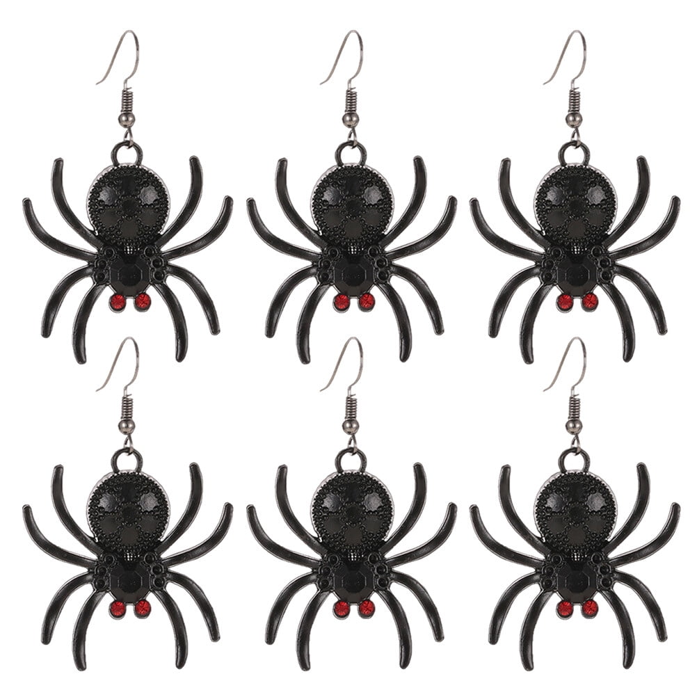 3 Pairs of Creative Spider Ear Drops Exaggerate Ear Drop Dangler Ear ...