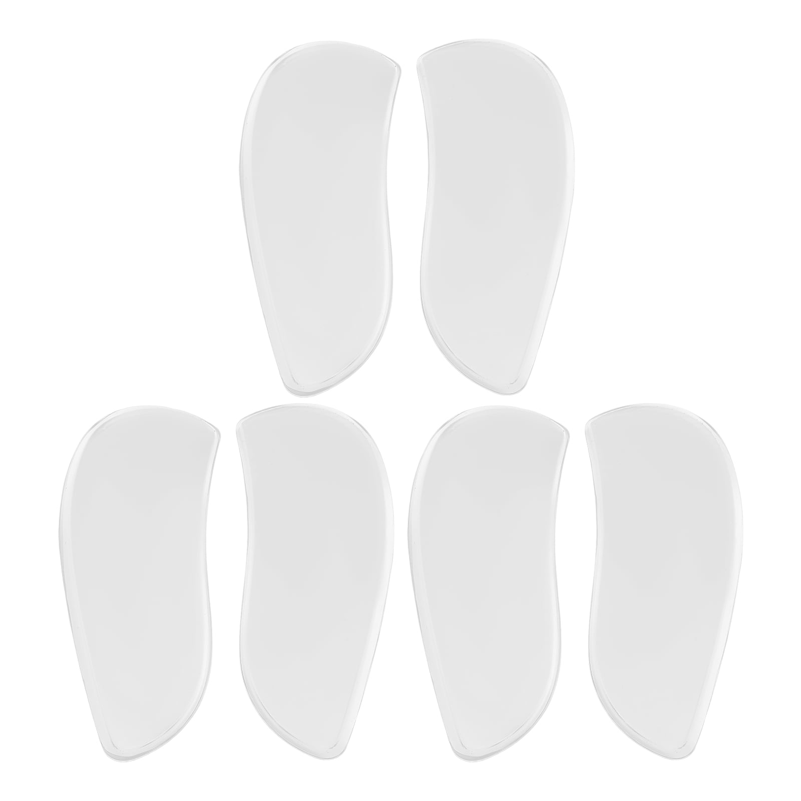 3 Pairs of Gel Half Insoles Orthotic Heel Pads Inside Outside Wedge ...