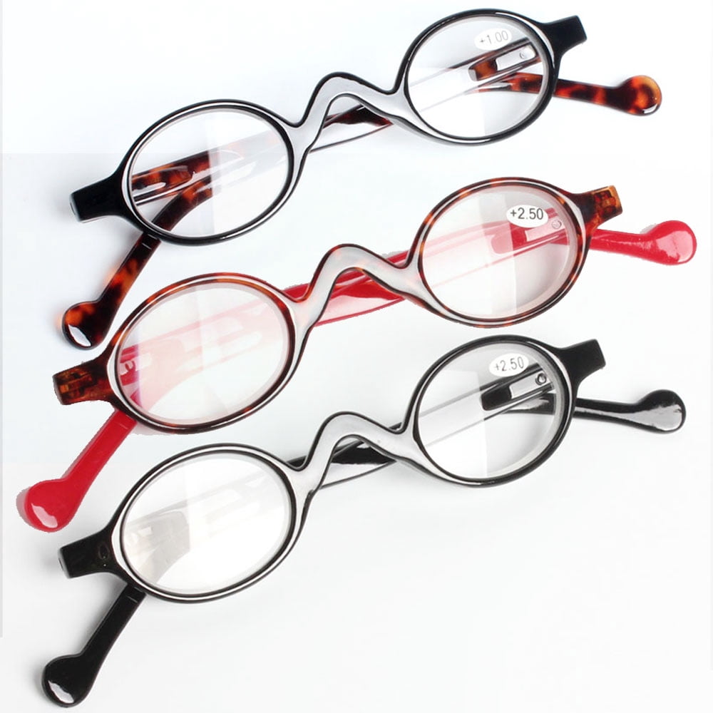 3 Pairs of Men Women Small Oval Vintage Reading Glasses 2.50 Classic ...