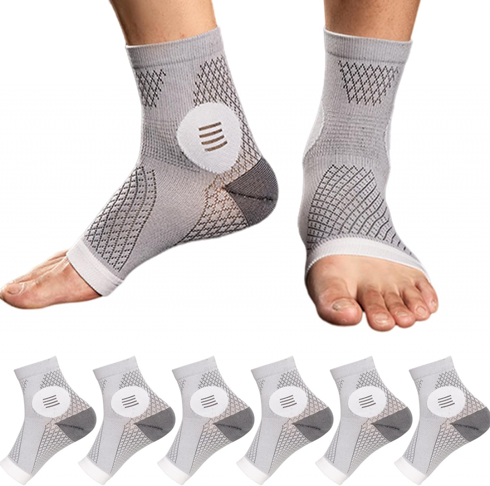 3 Pairs of Neuropathy Socks - Compression Relief Sock Ankle Sleeves for ...
