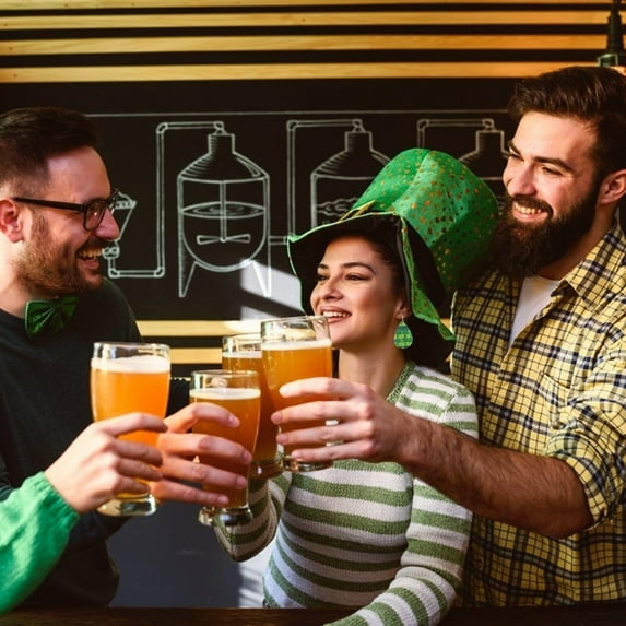 3 Pairs of St. Patrick's Day Drop-Shaped Leather Earrings Party Ear ...