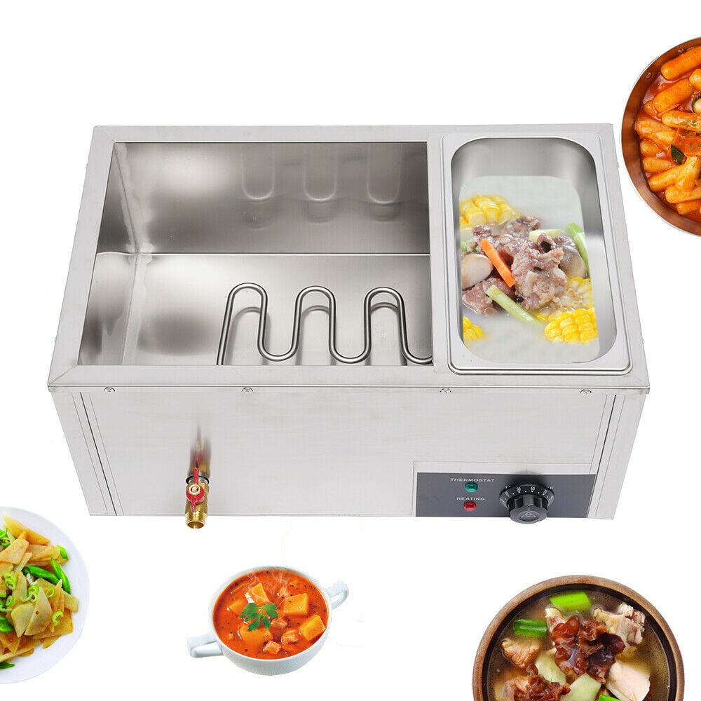 3 Pan 850W Commercial Electric Food Warmer Buffet Steam Table Stainless ...