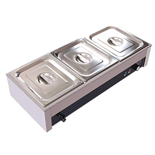 3 Pan Commercial Food Warmer Electric Food Steamer Countertop ...