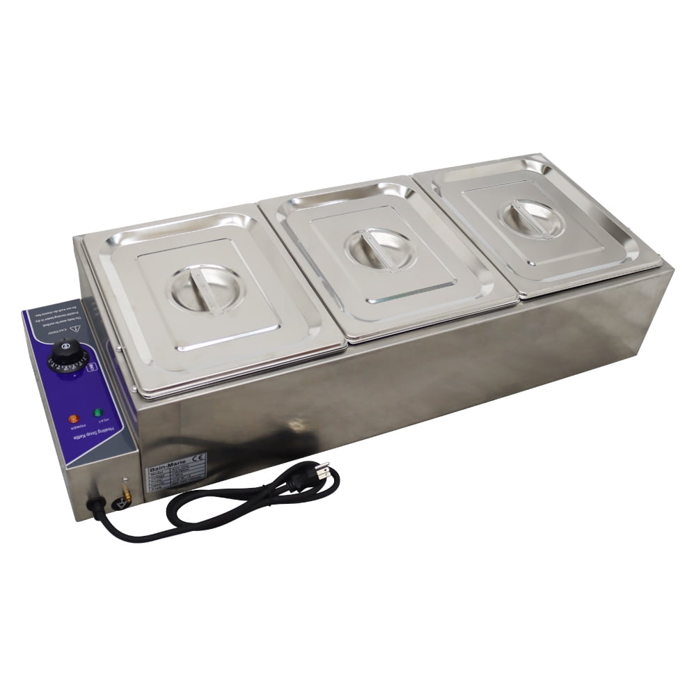 3 Pan Electric Food Soup Warmer Large Capacity Commercial Buffet Food ...