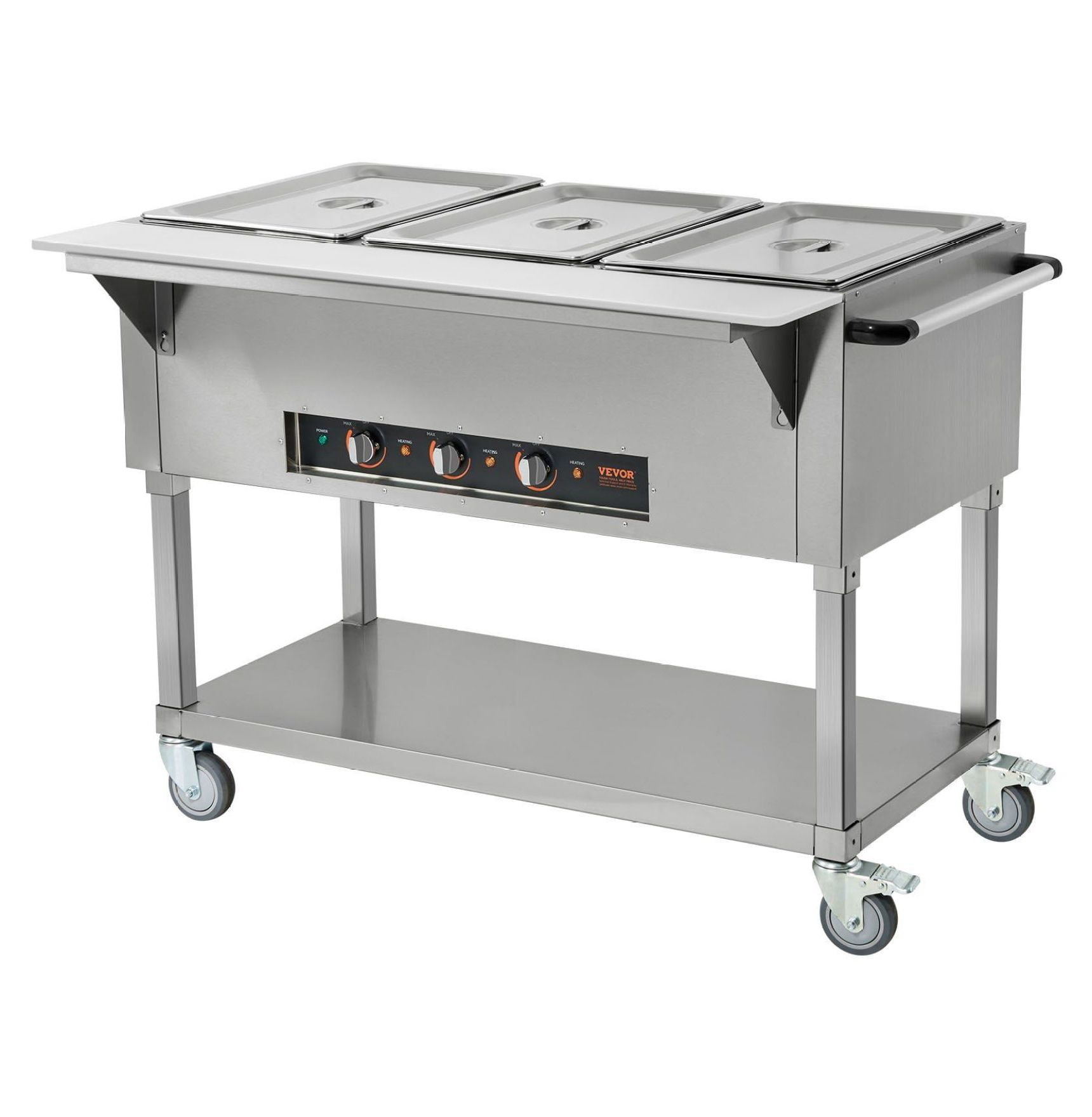 3-Pan Food Warmer, 3 x 20.6QT Electric Steam Table, 1500W Professional ...
