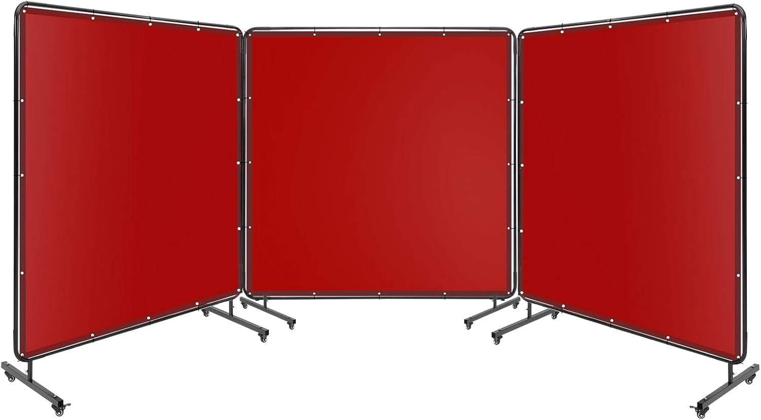 3 Panel 6x6 FT Vinyl Welding Screen with Frame, Flame-Resistant PVC ...