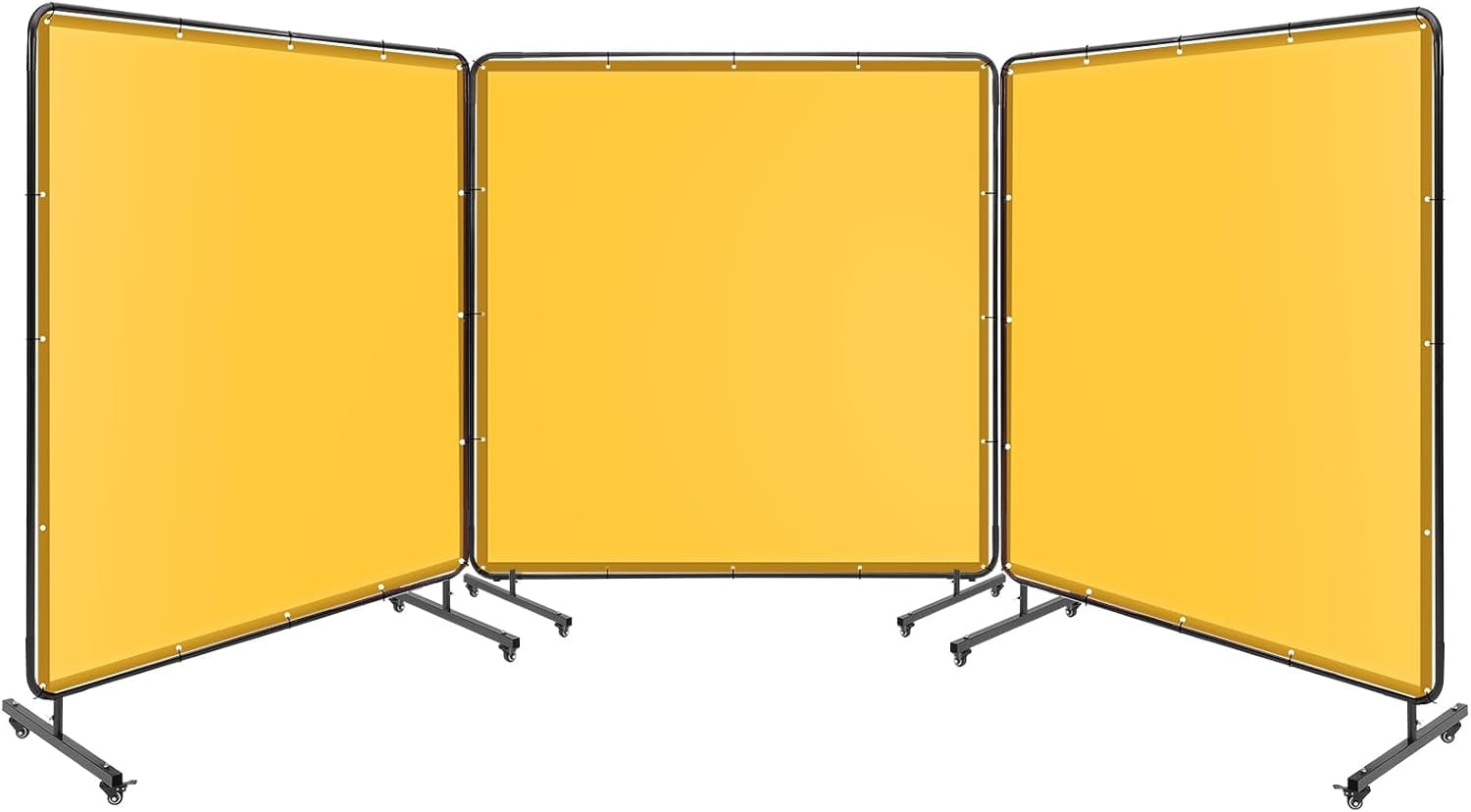 3 Panel 6x6 FT Vinyl Welding Screen with Frame, Flame-Resistant PVC ...