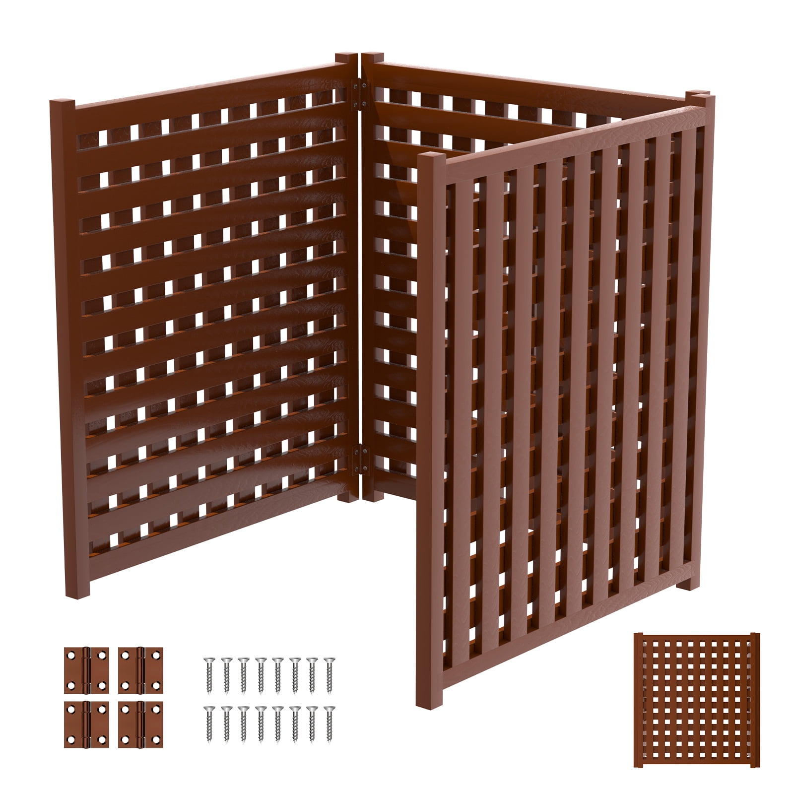 3-Panel Air Conditioner Fence - Versatile U-Shaped Design for AC Units ...
