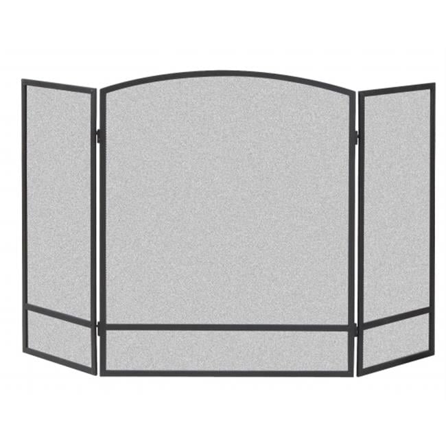 3-Panel Arch Screen with Double Bar for Fireplace, Black - Walmart.com