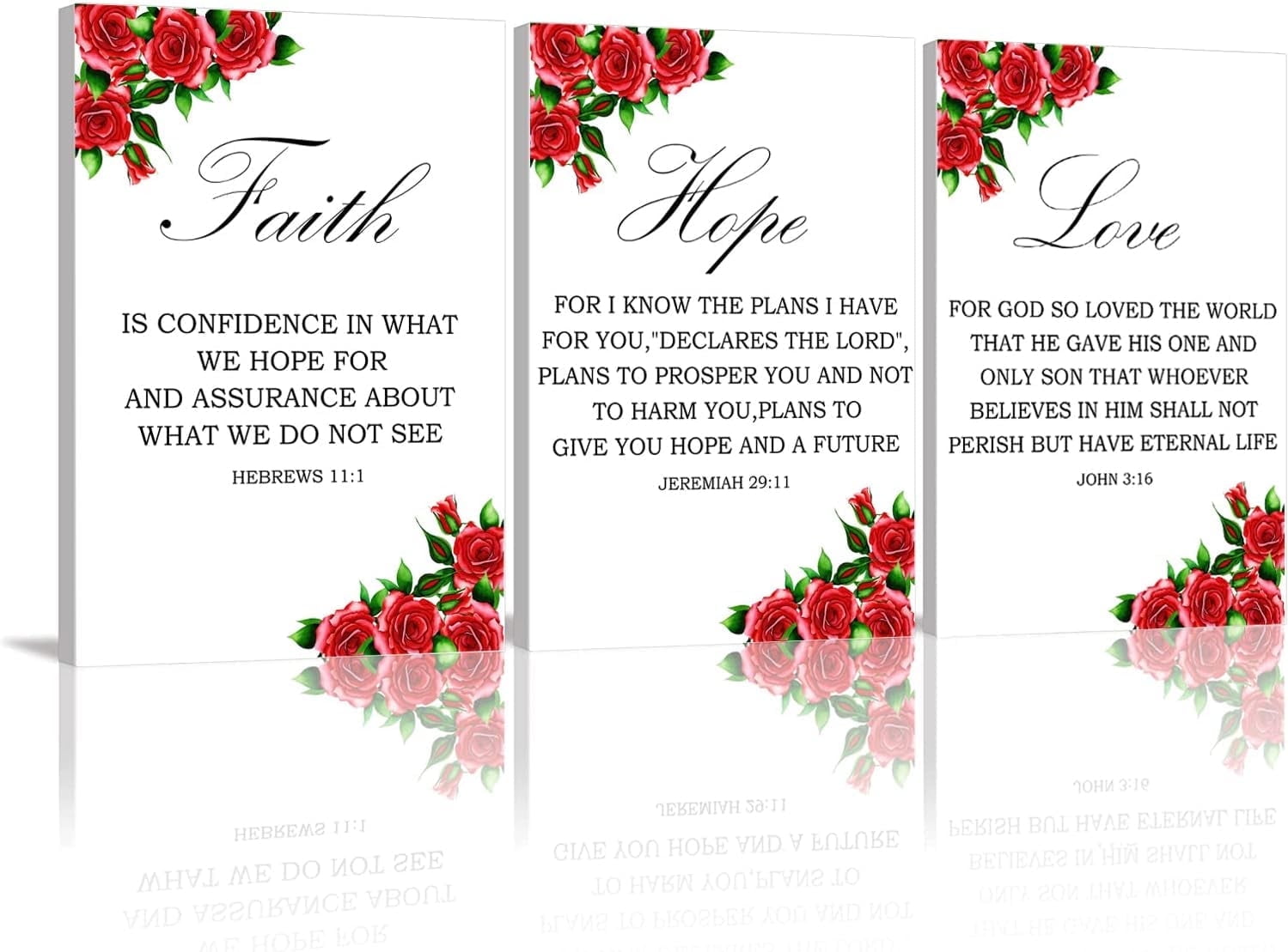 3 Panel Christian Bible Verse Inspirational Wall Art,Galaxy Sky Faith ...