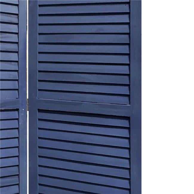 3 Panel Dark Blue Shutter Screen Room Divider - Walmart.com