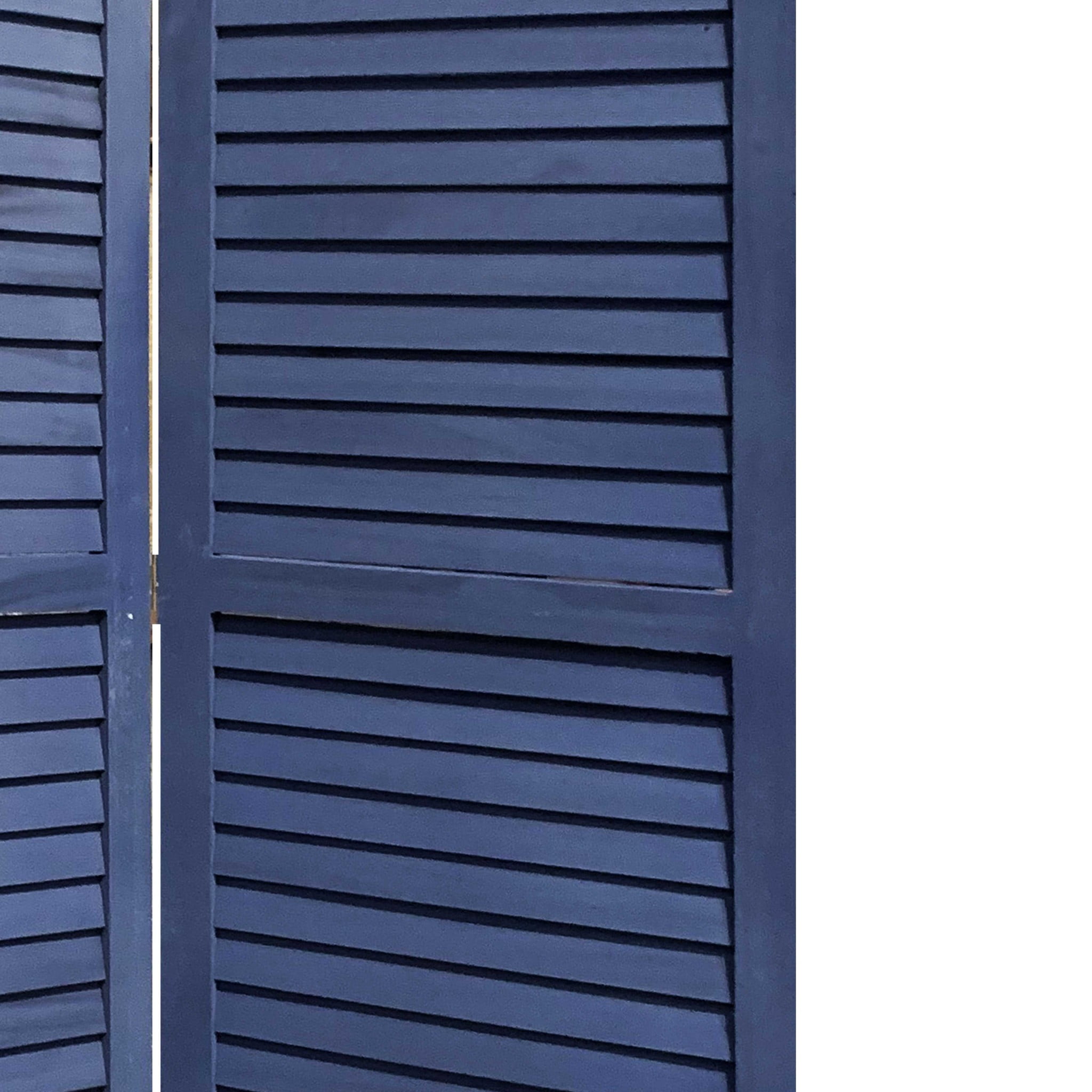 3 Panel Dark Blue Shutter Screen Room Divider - Walmart.com