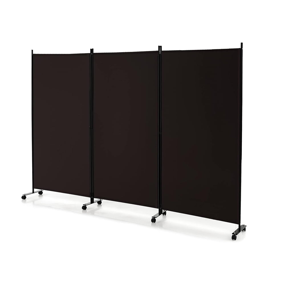 3 Panel Folding Room Divider, 6FT Rolling Privacy Screen with Portable ...